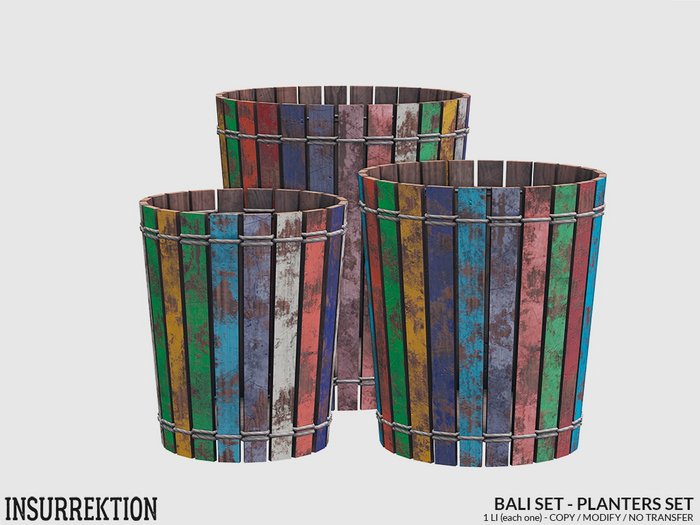 Second Life Marketplace - [IK] Bali Set - Planters Set
